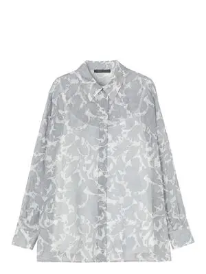 Marina Rinaldi Cotton-silk Voile Spider Shirt - White