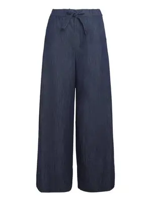 Max Mara Drawstring Wide-leg Jeans - Blue