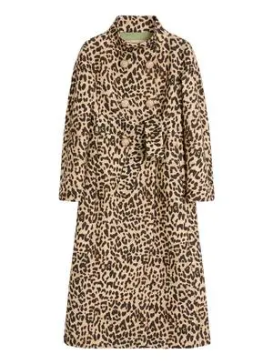 Valentino Garavani Wool Leopard Coat - Beige