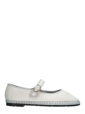 FLABELUS Linen Dalloway Mary Janes - Grey