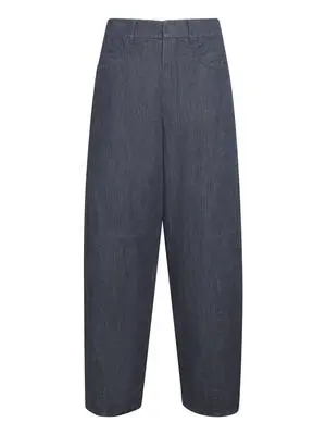 Max Mara Cotton-kapok Barrel-leg Jeans - Blue