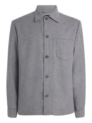 Paul & Shark Wool-cashmere Overshirt - Grey
