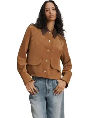 VERONICA BEARD Walters Suede Jacket