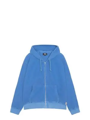 StÜssy Double Layer Waffle Zip Hoodie - Blue