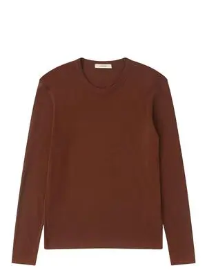 LEMAIRE Rib Long-sleeve Top - Brown