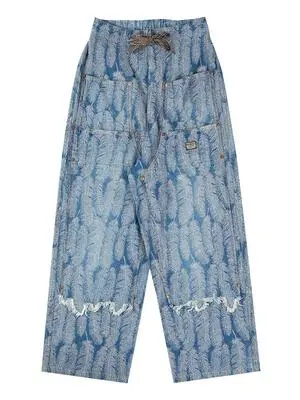 Kapital Magpie Denim Baggy Pants - Blue
