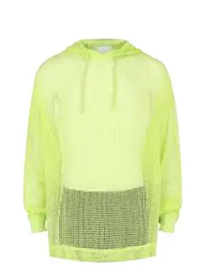 Givenchy Hooded Mesh Long-sleeve T-shirt - Yellow