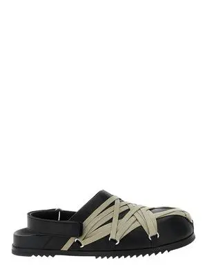 Rick Owens Megalaced Mule Granola - Black