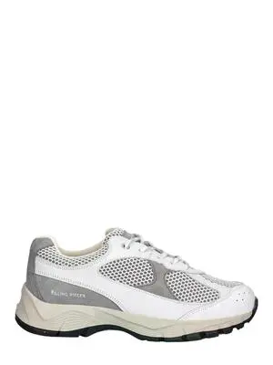 Filling Pieces Oryon Leather Sneakers With Mesh Panels Grey