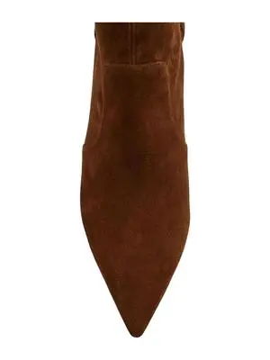 STUART WEITZMAN Power Suede Stiletto Knee Boots - Fawn