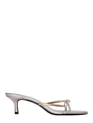 BLACK SUEDE STUDIO Fae 50 Sandal - Silver/gold Leather
