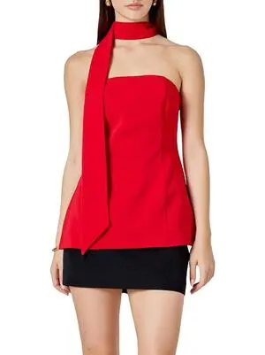 ENDLESS ROSE Sleeveless Choker Tie Top