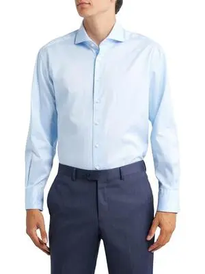 1863 BY ETERNA Soft Luxury Modern Fit Dress Shirt - Light Blue