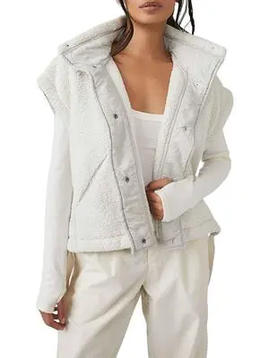 Free People Scout It Out Fleece Vest - Birch Tree