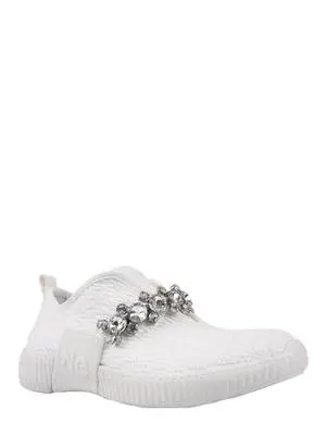 NATIONAL COMFORT Khamryn Rhinestone-Embellished Sneakers White
