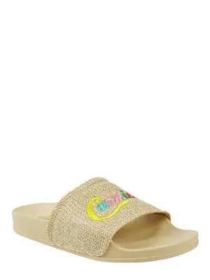 CANDIE'S Logo Slide Sandal - Natural