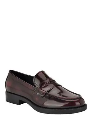 Nine West Berg Penny Loafer Dark Red