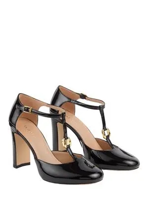 LK BENNETT Almina T-Strap Pumps Black