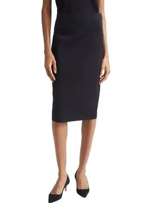 St. John Nina Knit Pencil Skirt - Black