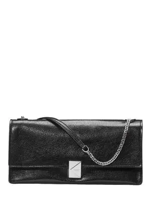 Kate Spade New York Glazed Leather Convertible Chain Shoulder Bag - Black
