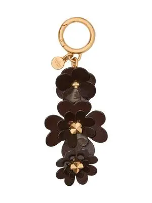 Kate Spade New York Mixed Media Spade Leather Key Fob - Hot Fudge