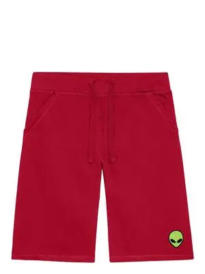 DALIX Midweight Fleece Short Red