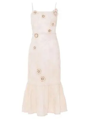 PatBO Joy Lace Midi Dress - Off White