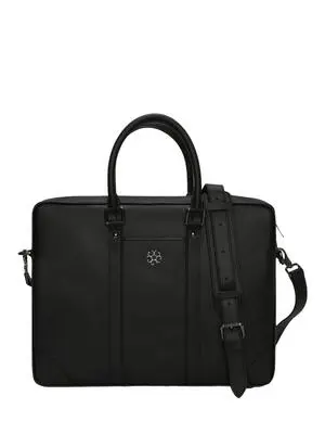 Gorski Leather Laptop Bag - Black