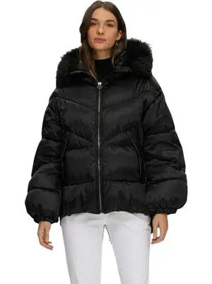 GORSKI Après-Ski High-Low Jacket With Detachable Trim