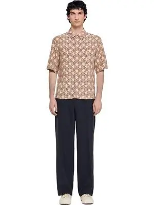Sandro Loose-fit Rope Print Shirt - Butter Cream