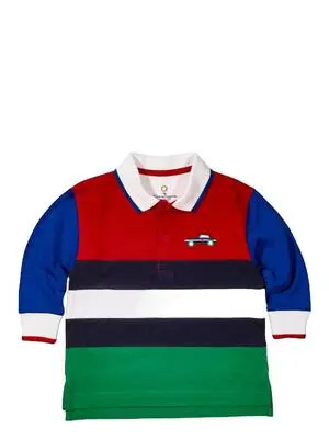 FLORENCE EISEMAN Jersey Knit Polo With Race Car - Multicolor