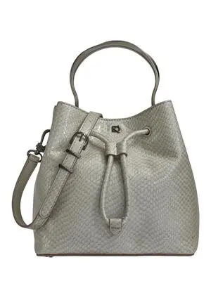 Donna Karan New York Leather Bucket Bag With Crossbody Strap - Zinc