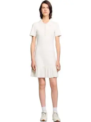 Sandro Short Knit Polo Dress - Ecru