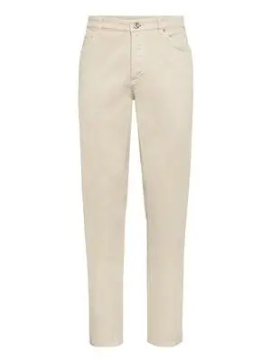 Brunello Cucinelli Traditional Fit Denim Trousers - Buff