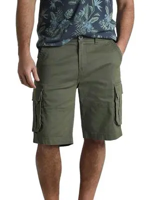 WEIRD FISH Rigney Cargo Shorts - Dark Olive