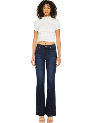 KANCAN High Rise Bootcut Jeans Super Dark Wash