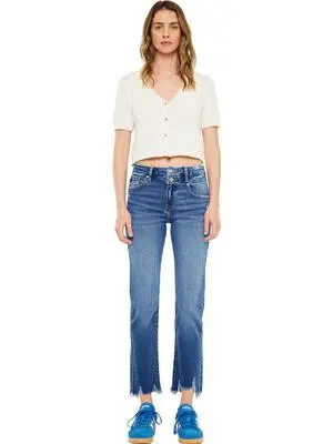 KANCAN High-rise Slim Straight Leg Jeans - Medium Wash