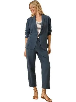 PACT Organic Cotton Coastal Double Gauze Lined Easy Jacket - French Navy