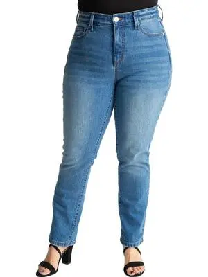 SLINK JEANS High Waist Ankle Straight Leg Jeans - Rylee