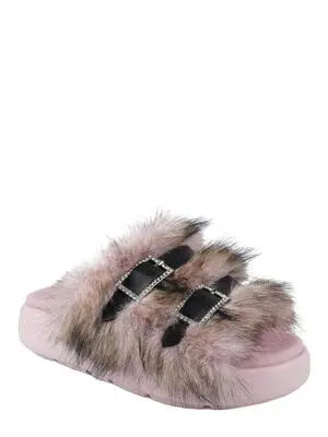 ZIGI Faux Fur Platform Sandal - Pink