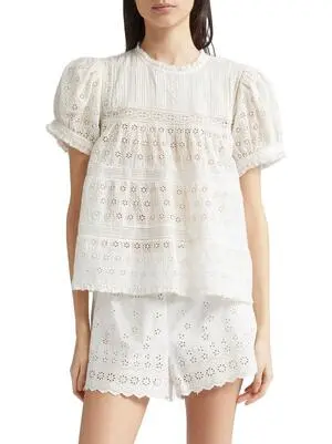 DÔEN Adeline Organic Cotton Eyelet Top