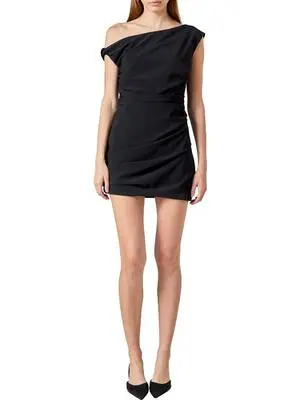 Endless Rose Asymmetric Mini Dress - Black