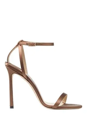 JIMMY CHOO Minny 110 Satin Sandal - Canyon