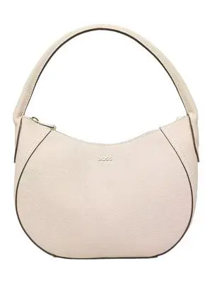 BOSS Curved Leather Tote - White
