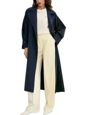 BOSS Belted Trench Coat - Blue