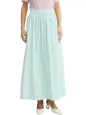 BOSS A-line Maxi Skirt With Welt Pocket - Blue