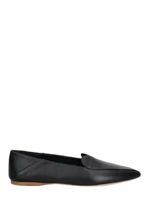 Fiorucci Heart Pointed-toe Leather Loafers - Black