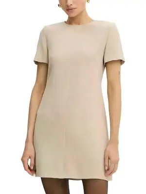 BOSS Short-sleeve Mini Shift Dress - Neutrals