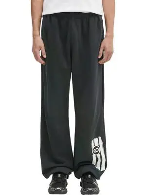MAISON MARGIELA Logo-print Drawstring Trousers - Black