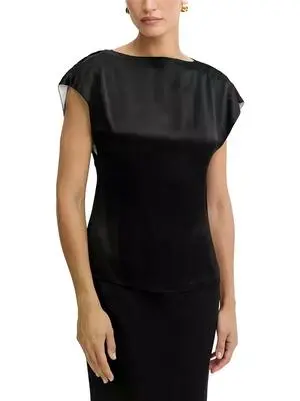 Hugo Boss Mock-neck Blouse - Black